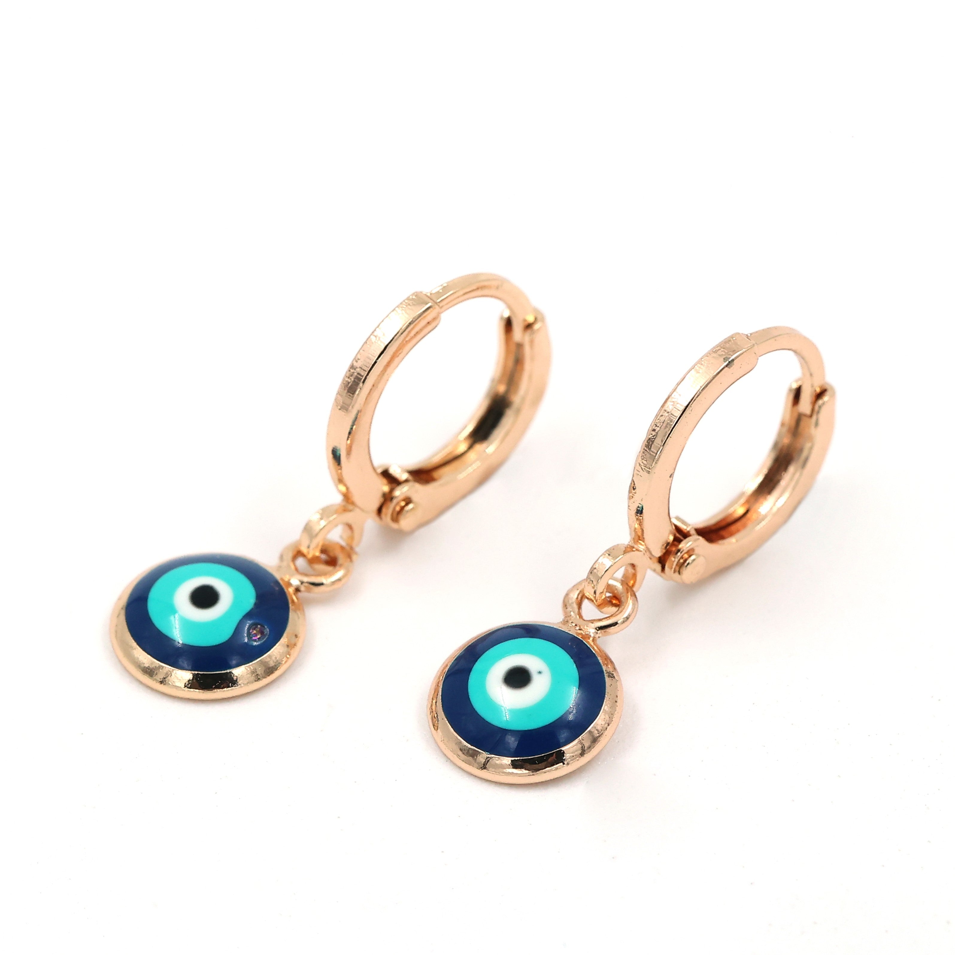 Evil Eye Drop Huggie Hoops – LOLO LéPA